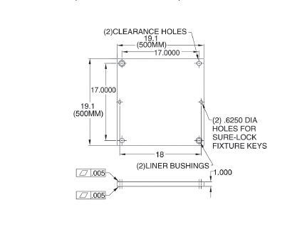 Carr Lock® Fixture Plate 500 x 500mm - Bay Cities Tool & Supply